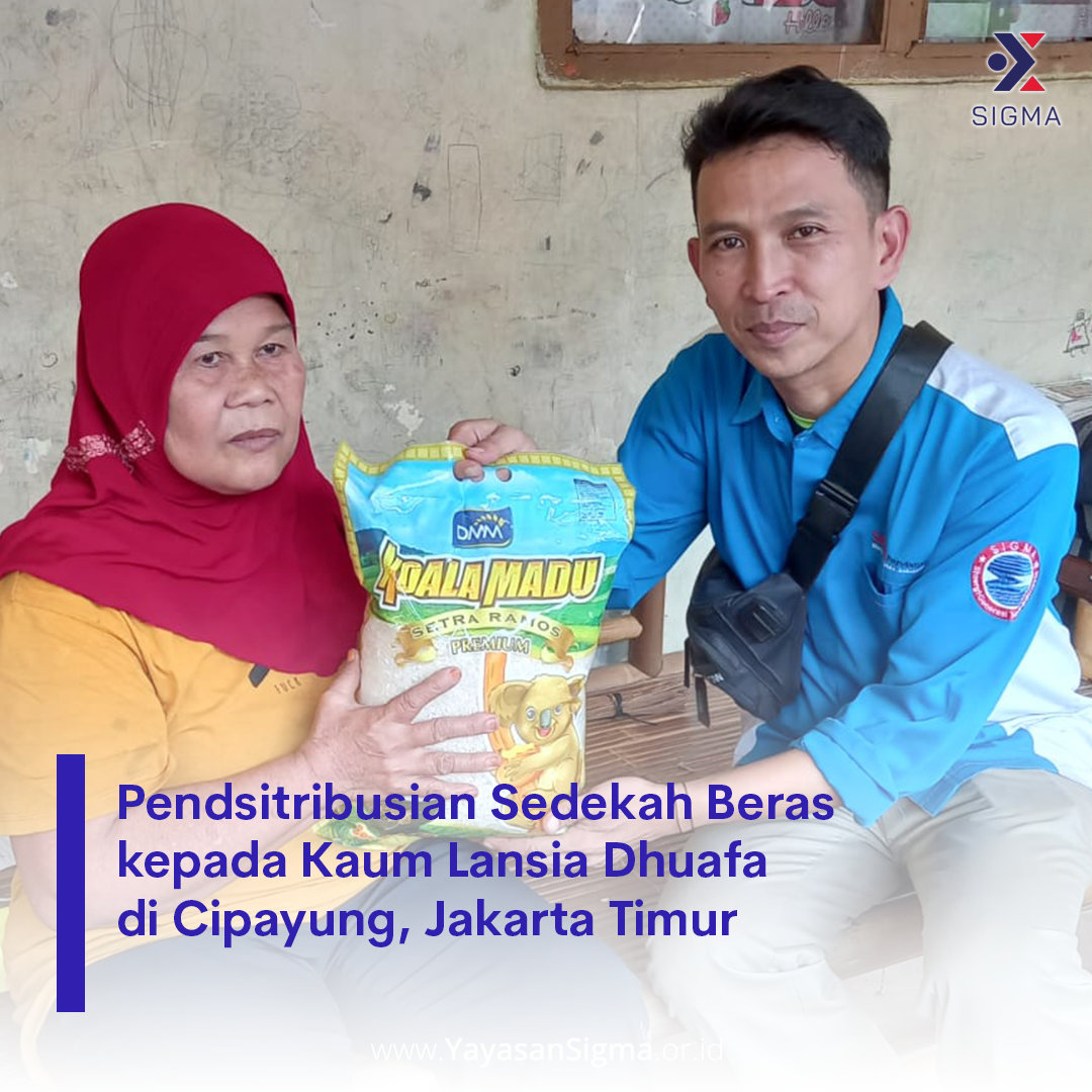 Sedekah Beras kepada Lansia Dhuafa